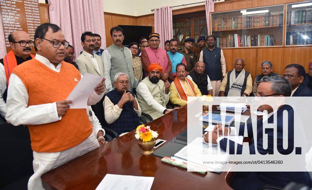 PATNA, INDIA FEBRUARY 14: BJP candidate Bhim Singh filling his ...