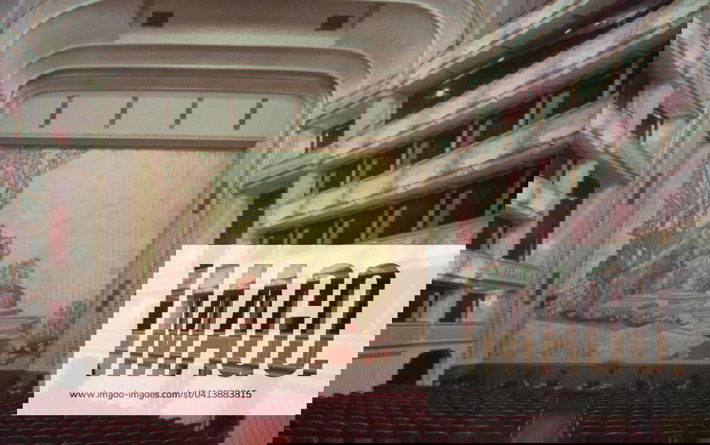 Auditorium of the Viennese State Opera House showing a scene from ...