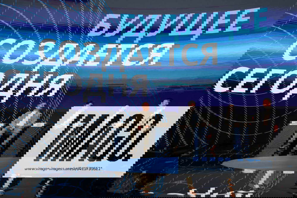 RUSSIA, MOSCOW - FEBRUARY 20, 2024: Entrepreneur Alexei Shkrapkin (L-R), Andrey Shket, Director of