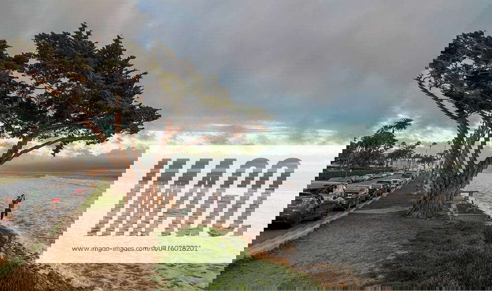 Montecito, California, USA: Butterfly Beach, Montecito, during a lull ...