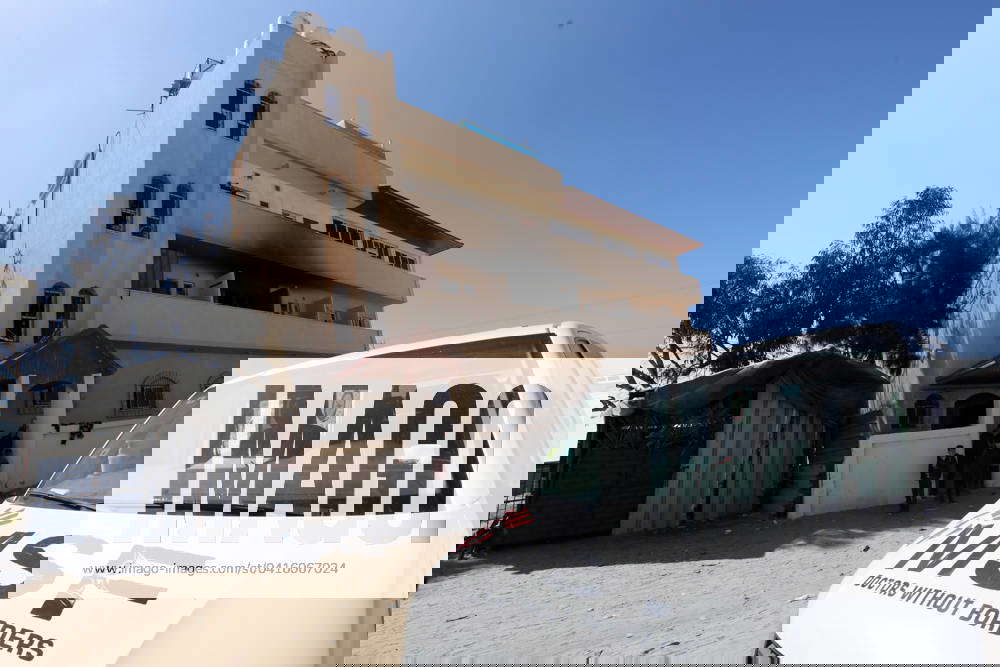 A view of a damaged building, belonged to medical charity Doctors ...