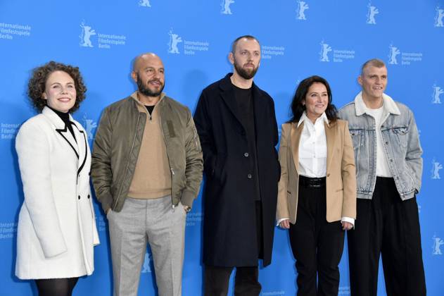 Lina Flint, Dar Salim, Gustav Möller, Sidse Babett Knudsen and Sebastian Bull at the photocall for