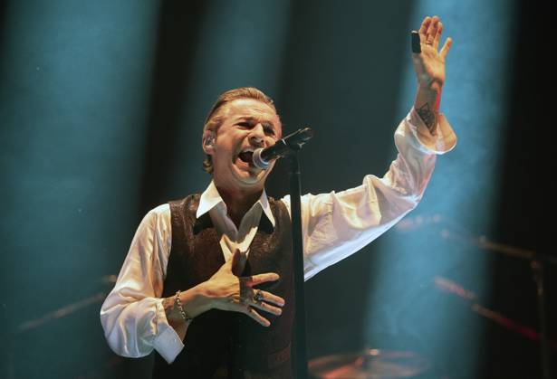 Singer Dave Gahan of British music band Depeche Mode performs during ...