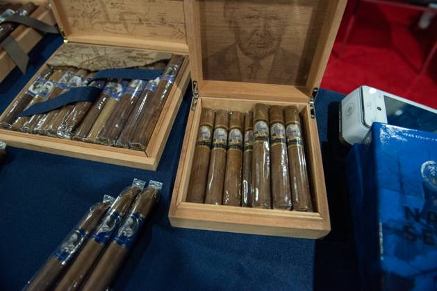 Cigars branded with former US President Donald J Trump and other U.S ...