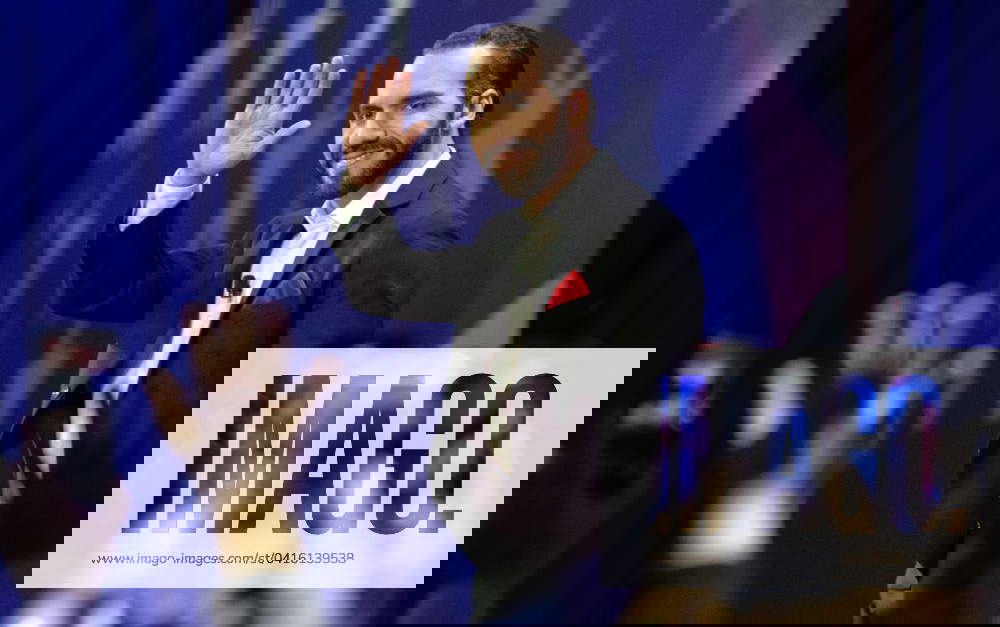 President Nayib Bukele, of El Salvador, waves to the crowd as he ...