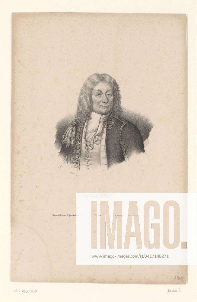 Portret van Abraham duquesne, Antoine Mauri, 1835 print Under numbered ...