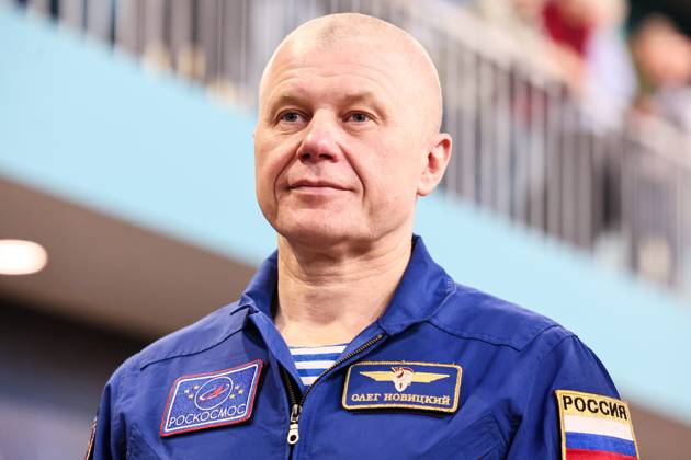 RUSSIA, MOSCOW REGION - : Russian cosmonaut Oleg Novitsky, a member of ...