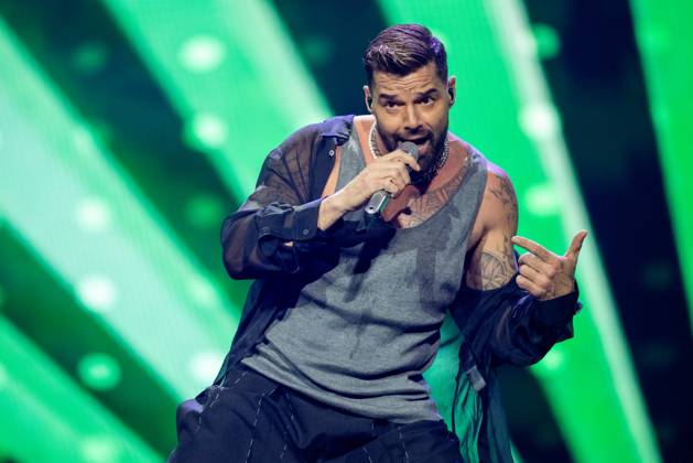 Latino singer and songwriting artist, Ricky Martin, performs on stage ...