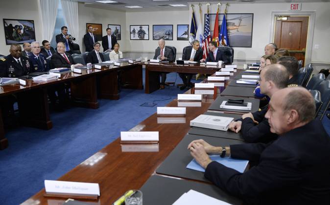 Barack Obama Attends NSC Meeting on the counter-ISIL Campaign United ...
