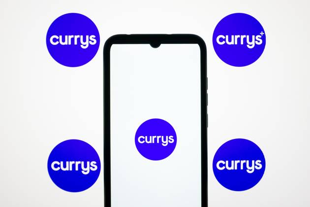 Currys Logo Illustration The Currys logo is being displayed on a ...