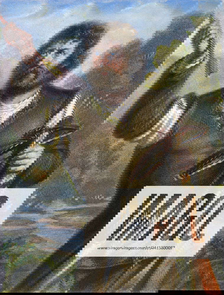 WILLIAM TELL. The legendary Swiss hero holding the crossbow and arrow ...