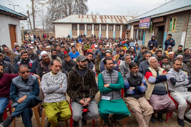 Democratic Party (PDP) leader Waheed-Ur-Rahman Para speaks in Pulwama ...