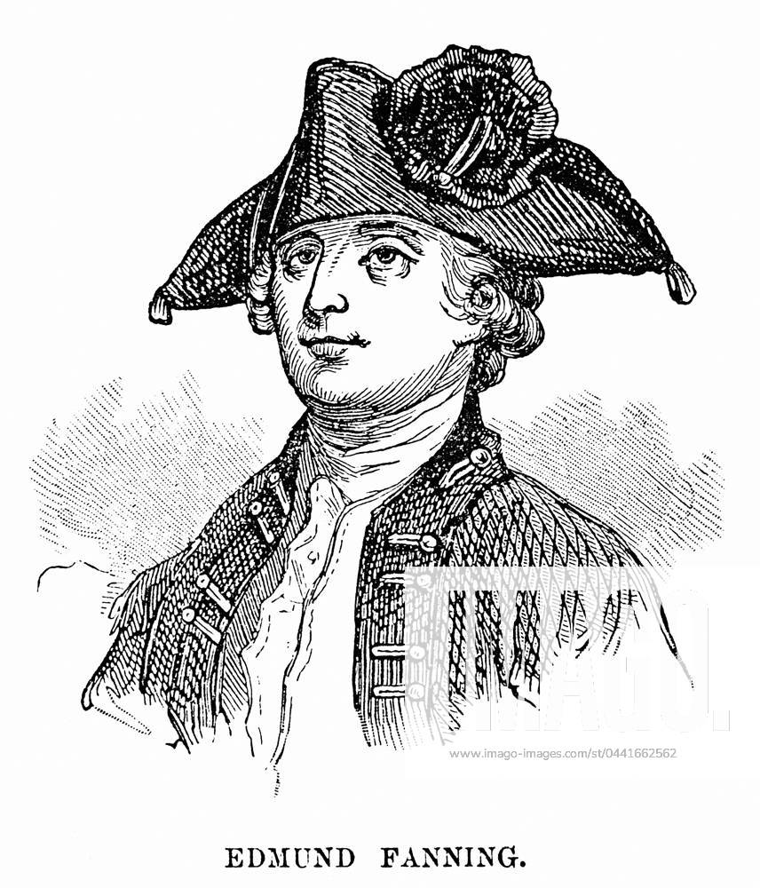 EDMUND FANNING . American lawyer, soldier, and Loyalist. Line engraving ...