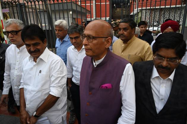 NEW DELHI, INDIA - MARCH 22: Congress Leader KC Venugopal, Dr Abhishek ...