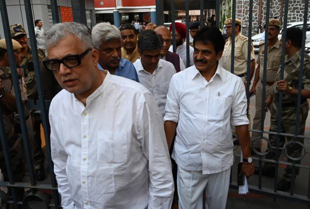 NEW DELHI, INDIA - MARCH 22: Congress Leader KC Venugopal, Dr Abhishek ...