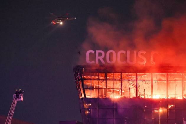 RUSSIA, MOSCOW REGION - MARCH 22, 2024: First respoders are seen ...