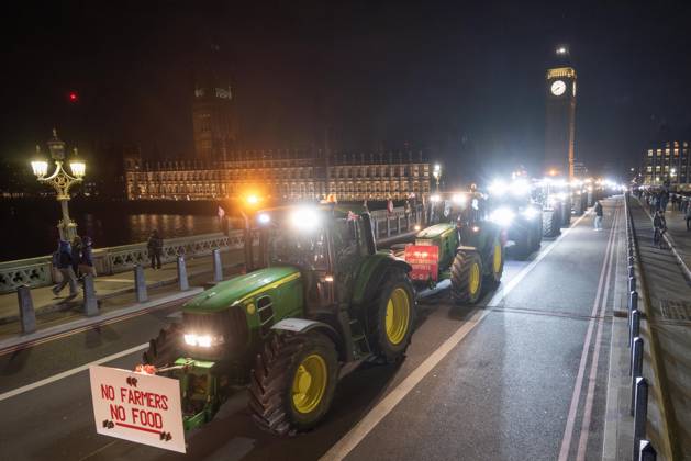 . 25 03 2024. London, United Kingdom. Farmers tractor protest in London ...