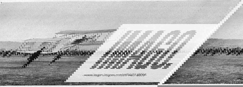 Debut of aviation, 1907: the aeroplane of the French aviator Henri ...