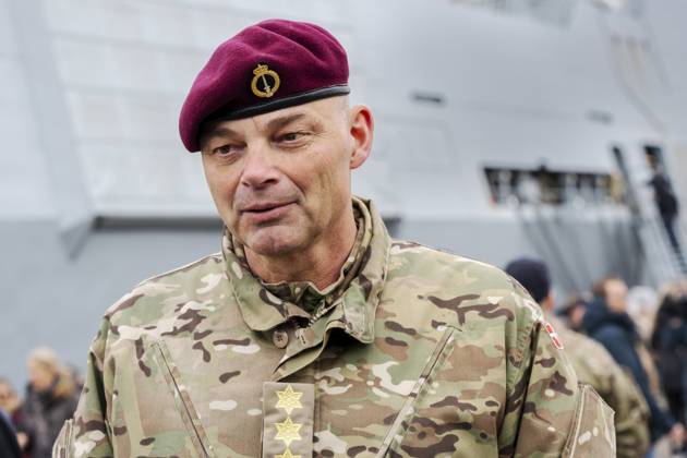 The acting defense chief Major General Michael Wiggers Hyldgaard and ...