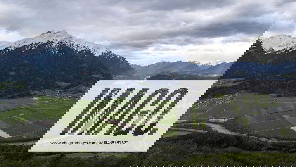 Inntal aerial photo 04042024 View of the Inntal valley in Austria in ...