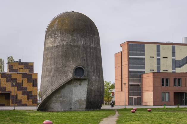 The 20-metre high spin tower built in 1936 on the former Berlin ...