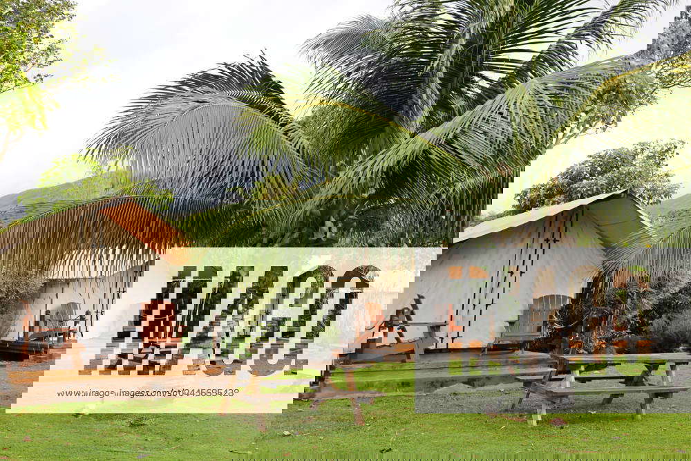 Tent cabin camping in Maui Hawaii with picnic benches and palm trees ...