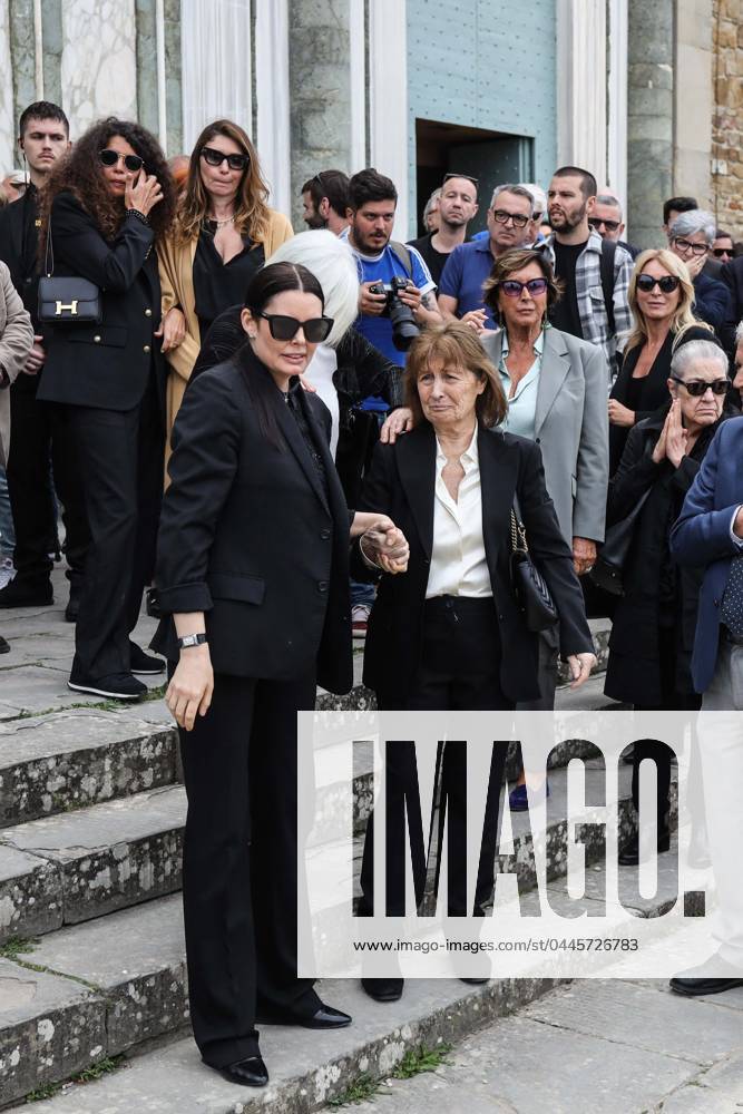 Funeral of Roberto Cavalli - Florence Roberto s partner Sandra Nilsson and his first wife Silvana