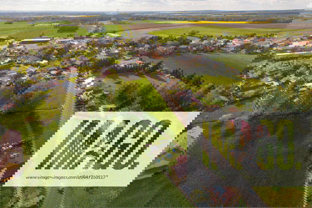 Aerial view of Sacka Aerial view of Sacka near Thiendorf in the Saxon ...