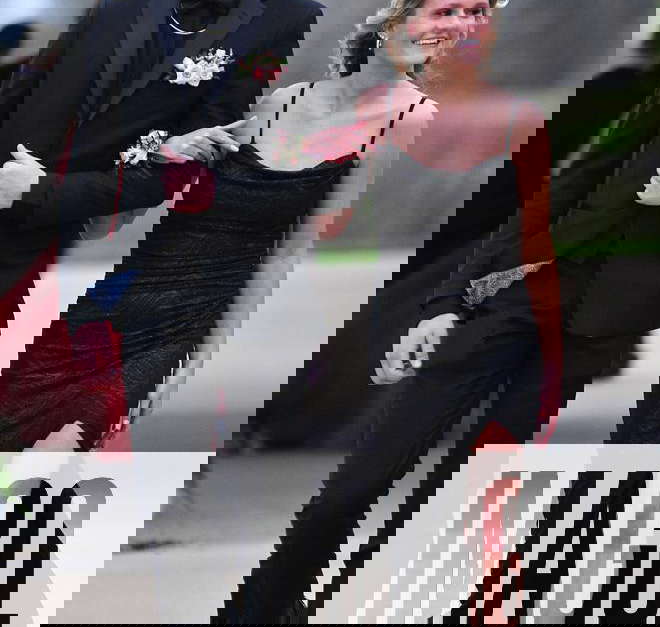 Syndication: The Daily Record Anna Sas is escorted by Zane Bungard ...