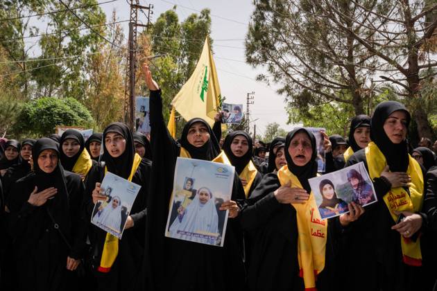 April 25, 2024, Hanin, Lebanon: Rana, mother of Sarah Hussein Qashqash ...