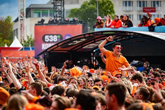 BREDA - Festival visitors during Radio 538 s King s Day party on the ...