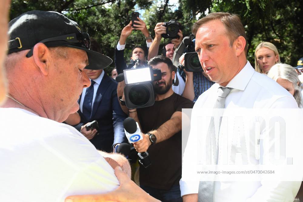 Queensland Premier Steven Miles is confronted by victims of crime after ...