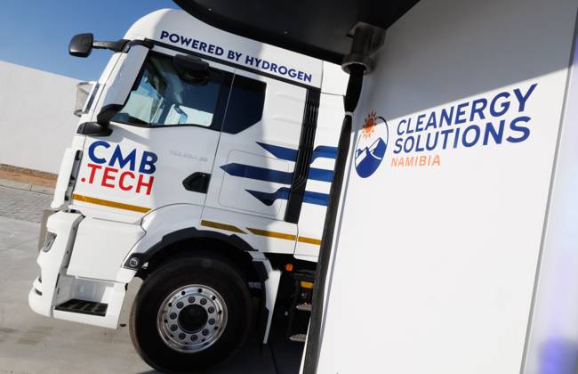 This picture shows a visit of Cleanergy s green hydrogen site in Walvis ...