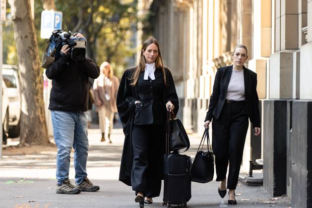 SVEN LINDEMANN COURT, Sven Lindemanns lawyer, Lucinda Thies (left ...