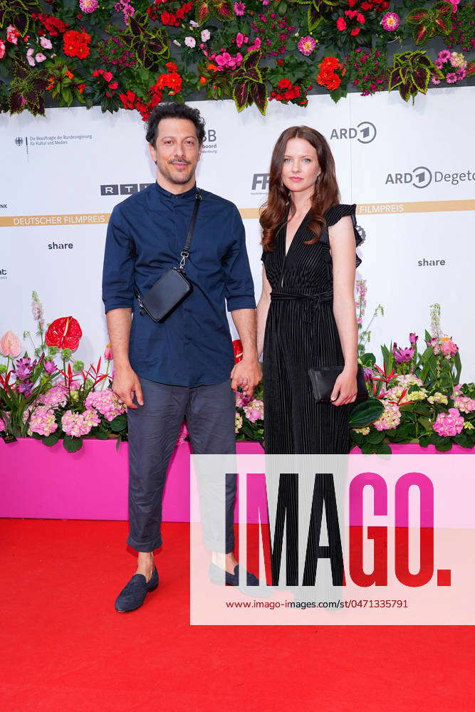 Fahri YardÄ±m and Beatrix Scherff arriving at the German Film Award ...