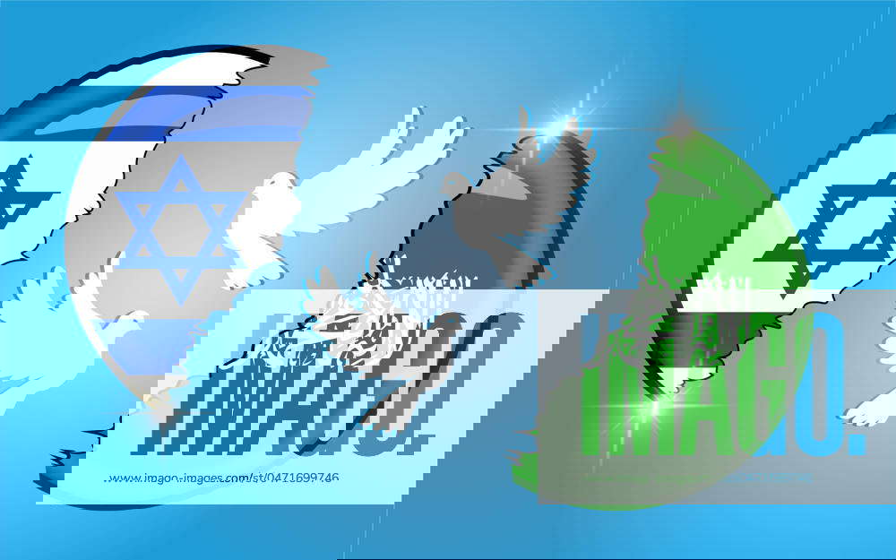 Israel national flag and Hamas official state flag, Cracked 3D Rounded ...