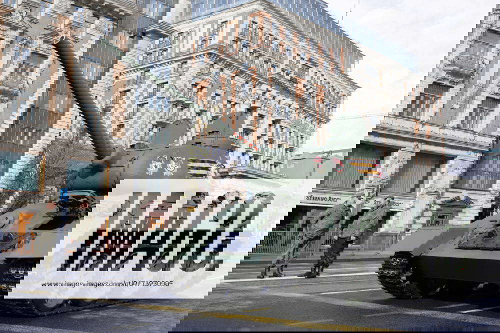 RUSSIA, MOSCOW - MAY 5, 2024: A T-34-85 tank is headed to Red Square for a dress rehearsal of the