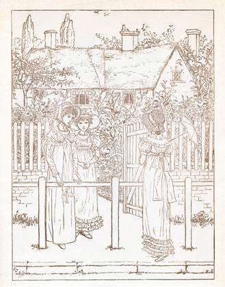 Kate Greenaway Pages from A Painting Book . Depicting an outline ...