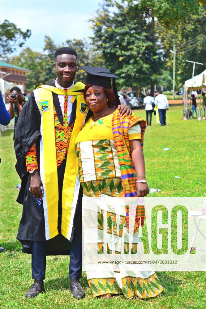 TIANJIN, Jeffrey Dankwa Ampah poses for a photo with his mother at his ...