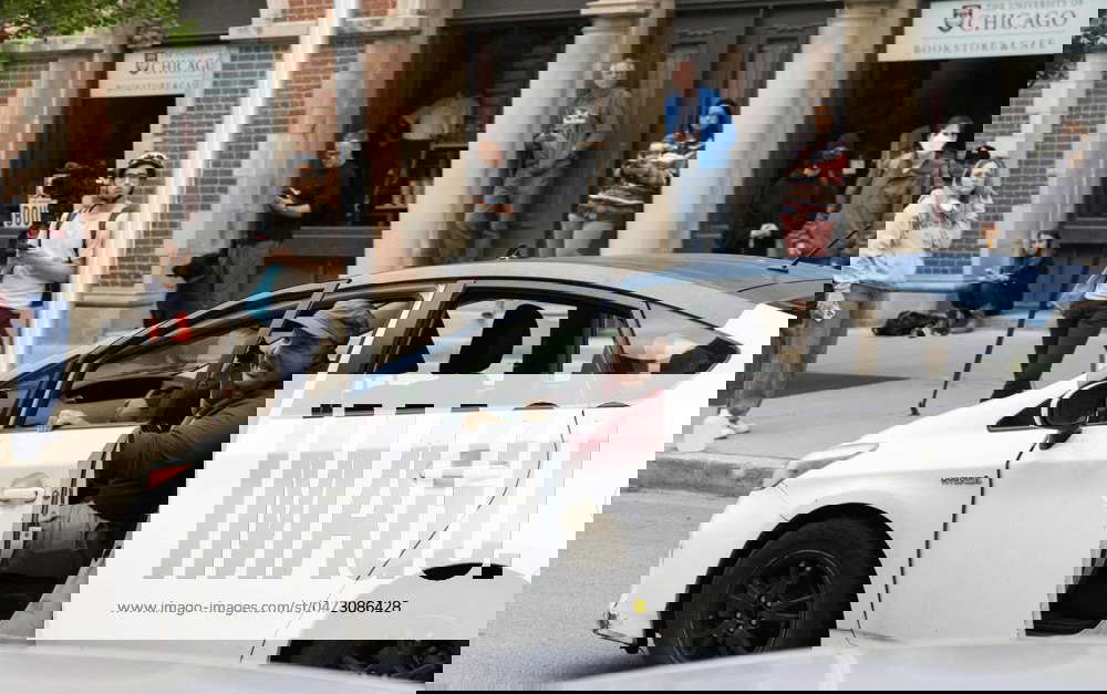 May 7, 2024, Chicago, USA: A man screams insults from his car at the ...