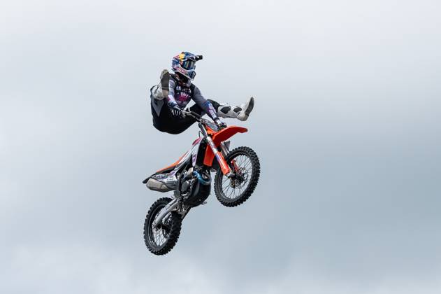 Luc Ackermann in action at an FMX show at the Tuning World Bodensee ...