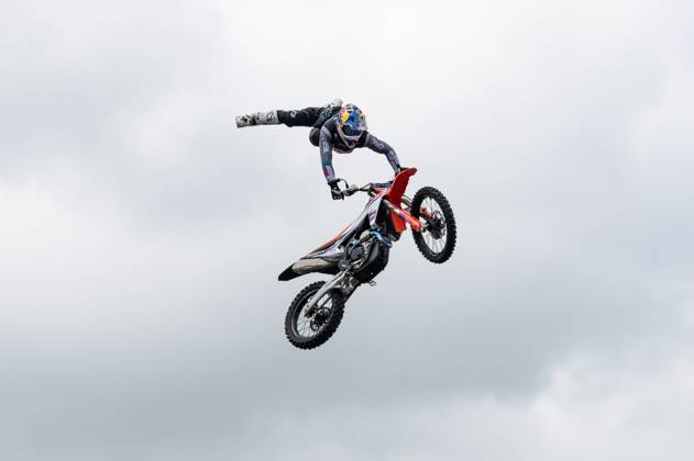 Luc Ackermann in action at an FMX show at the Tuning World Bodensee ...