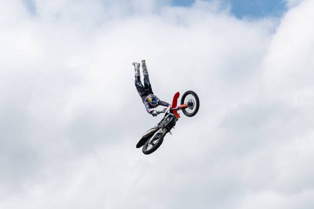 Luc Ackermann in action at an FMX show at the Tuning World Bodensee ...