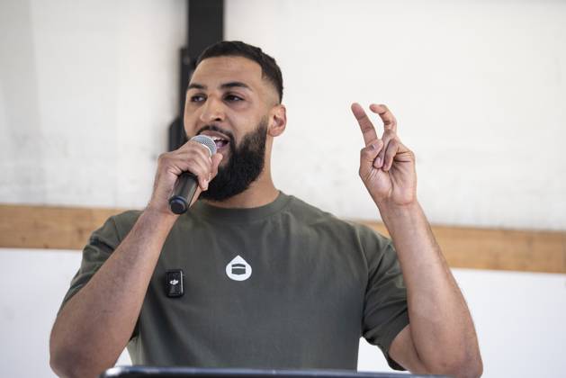 Hamburg, Germany: Raheem Boateng, the leader of the Muslim Interaktiv ...