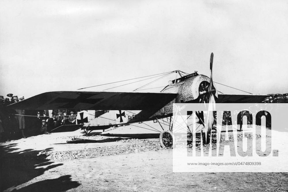 German Fokker E III fighter plane, WW1 A German Fokker E III fighter ...