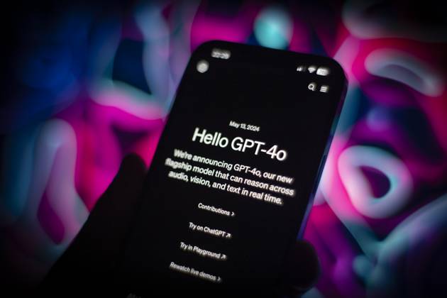 OpenAI Introduces New AI Model Called GPT 4o The ChatGPT app is seen on a mobile device in this