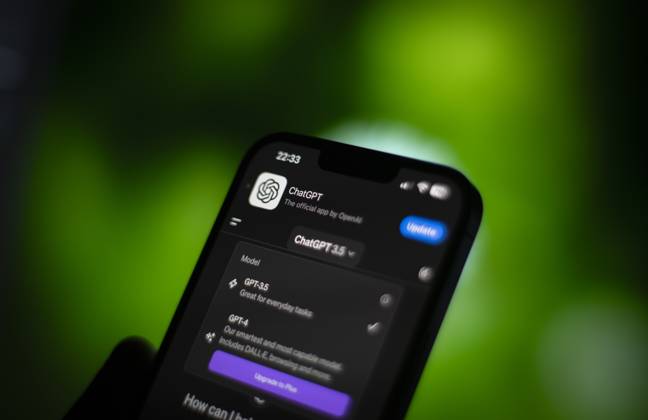 OpenAI Introduces New AI Model Called GPT 4o The ChatGPT app is seen on a mobile device in this