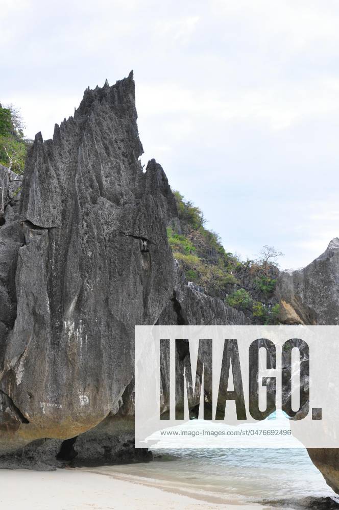 Sharp Rock Formation from Water Erosion Coron, MIMAROPA, Philippines