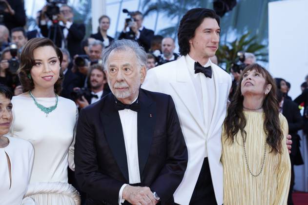 Aubrey Plaza, Francis Ford Coppola, Adam Driver and Talia Shire at the ...