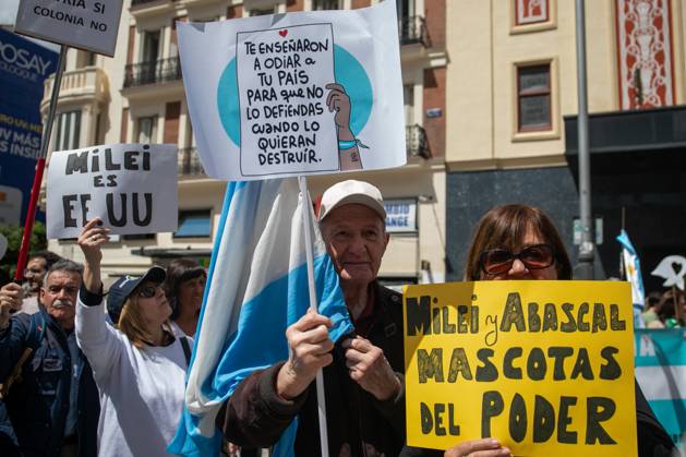 A rally to repudiate the events organized by the Spanish right-wing ...